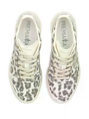 Premiata Leopard Print Lace-up Sneakers