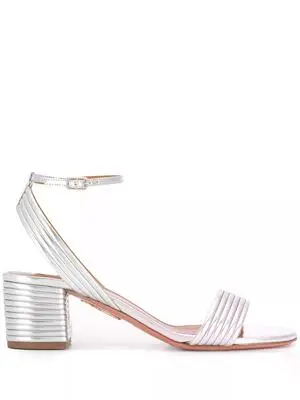 AQUAZZURA Sundance 50mm Metallic Sandals - Silver