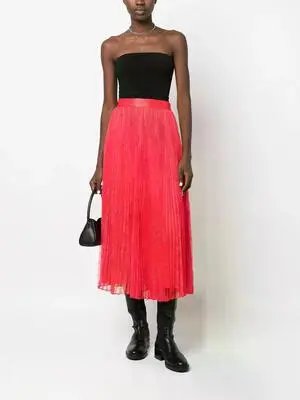 TWINSET Lace-trim Pleated Skirt