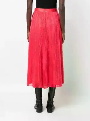 TWINSET Lace-trim Pleated Skirt