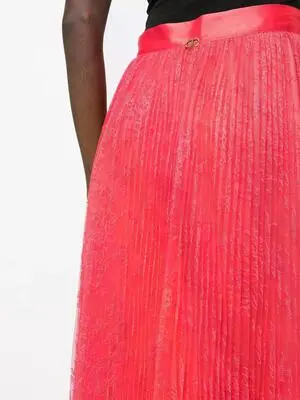 TWINSET Lace-trim Pleated Skirt