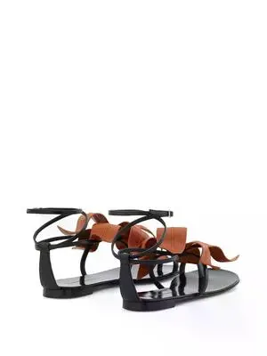 GIUSEPPE ZANOTTI Leather Lilium Flat Sandals