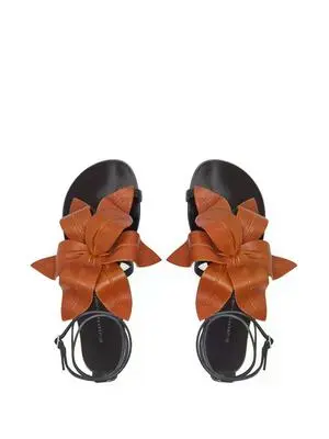 GIUSEPPE ZANOTTI Leather Lilium Flat Sandals