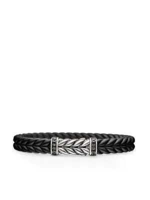 David Yurman Sterling Chevron Diamond Bracelet - Silver