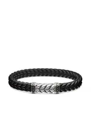 David Yurman Sterling Chevron Diamond Bracelet