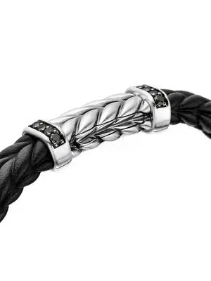 David Yurman Sterling Chevron Diamond Bracelet