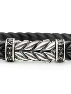 David Yurman Sterling Chevron Diamond Bracelet