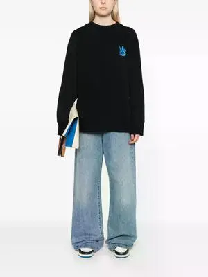 Études Studio Peace Sign Embroidered Sweatshirt