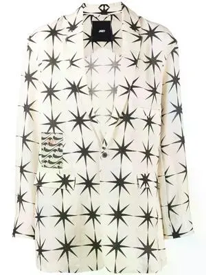 JNBY Printed Linen Blazer - Brown