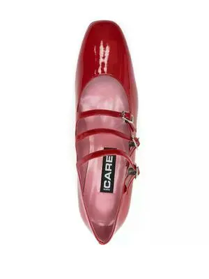CAREL Kina Patent Leather Mary Jane Shoes - Red
