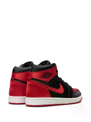 JORDAN Air 1 Satin Bred High-top Sneakers - Black