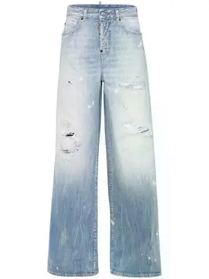 Dsquared2 Distressed Wide-leg Jeans