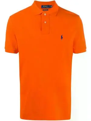 Polo Ralph Lauren Embroidered Piqué Polo Shirt - Orange