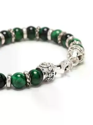 Emanuele Bicocchi Tiger Eye Beaded Bracelet - Green
