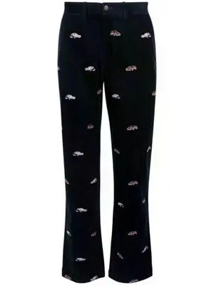 PALACE X Ralph Lauren Embroidered Corduroy Trousers - Blue