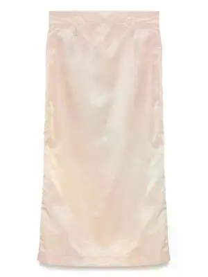 A.M.G. Midi Skirt With Rear Slit - Pink
