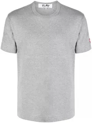 Play Comme Des Garcon X The Artist Invader Pixelated-appliqué T-shirt - Grey
