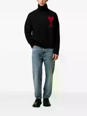 AMI Paris De Coeur High Neck Sweater