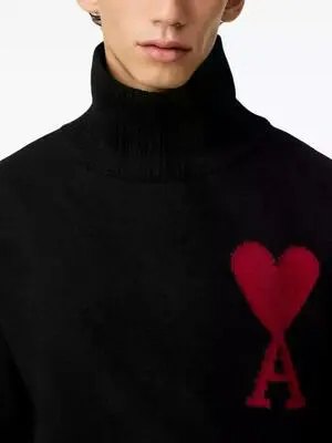 AMI Paris De Coeur High Neck Sweater