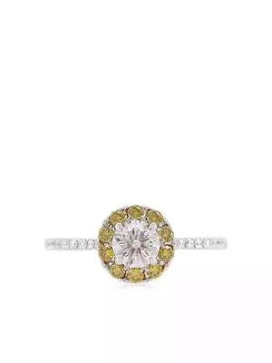 HYT JEWELRY 18kt White Gold Diamond Ring - Silver