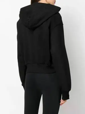 Versace Logo-embroidered Cropped Hoodie
