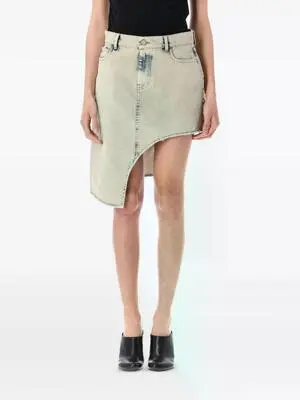 Coperni Asymmetrical Denim Skirt - Grey