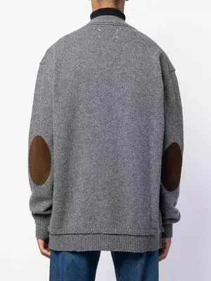 MAISON MARGIELA V-neck Cardigan With Elbow Patches