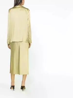Jacquemus Logo Plaque Satin Blouse - Neutrals