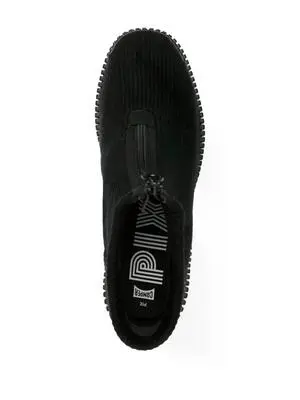 Camper Pix Ribbed Ankle Boots With Zip Fastening