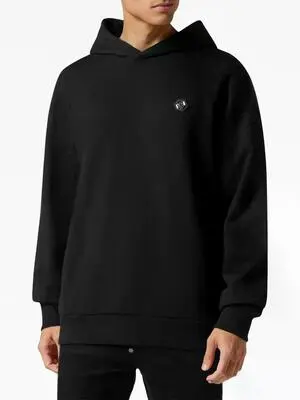 Philipp Plein Logo-print Cotton Hoodie - Black