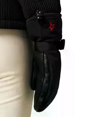 Perfect Moment Davos Embroidered-star Gloves - Black