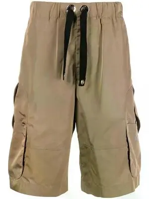 Versace Drawstring Waist Cargo Shorts - Neutrals