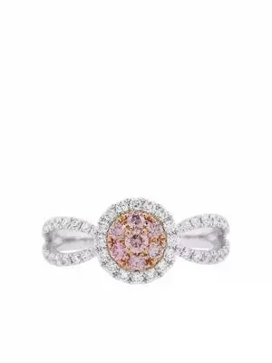HYT JEWELRY 18kt White Gold Pink Diamond Engagement Ring - Silver
