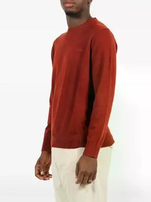 MC2 SAINT BARTH Logo-embroidered Crew Neck Sweater - Red