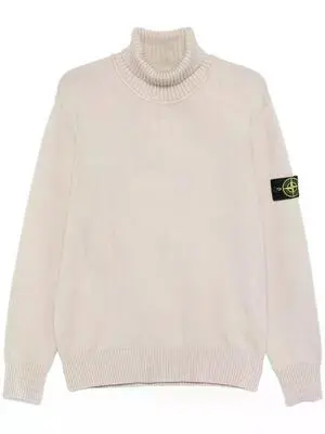 Stone Island Compass Badge Knit Sweater - Neutrals
