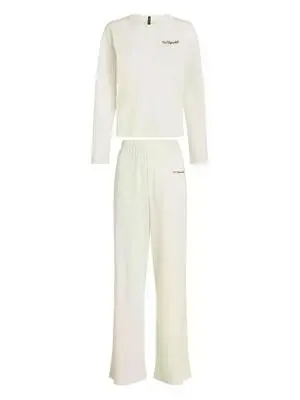 Karl Lagerfeld Hotel Karl Sheer Pyjama Set - Neutrals