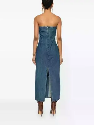 ROTATE BY BIRGER CHRISTENSEN Button-detailed Denim Dress
