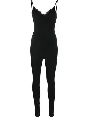 ATU BODY COUTURE Lace-trimmed Sleeveless Jumpsuit - Black