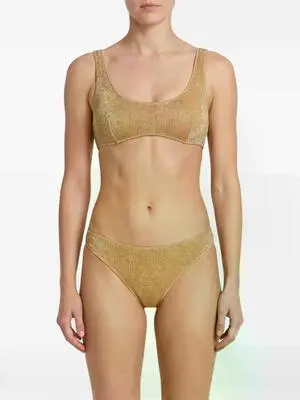 Oseree Lumière Sporty Lurex Bikini - Gold