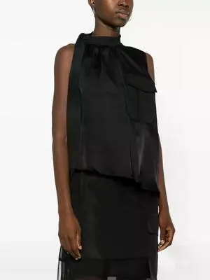 Sacai Asymmetric Satin Top