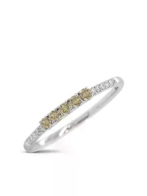 HYT JEWELRY 18kt White Gold Diamond Band Ring - Silver