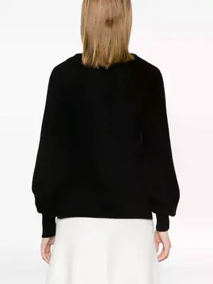 Loulou De Saison Cashmere Ribbed Knit U-neck Sweater - Black
