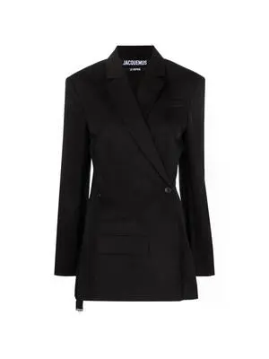 Jacquemus The Tibau Double-breasted Blazer - Black