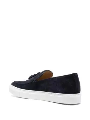 SCAROSSO Tassel Detail Suede Loafers