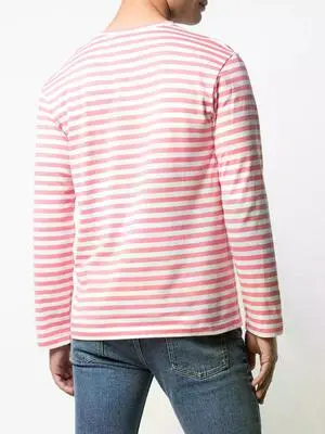 Play Comme Des Garcon Striped Logo T-shirt