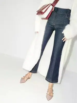 Valentino Garavani Rockstud Patent Leather Mules - Neutrals