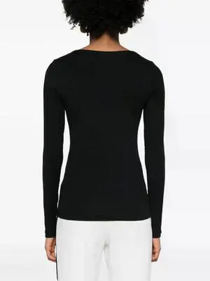 TOTEME Ribbed Long-sleeve Top - Black