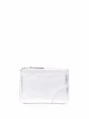 Comme Des Garçons Extra-small Metallic Coin Pouch - Silver