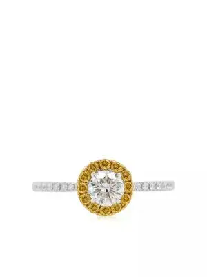 HYT JEWELRY 18kt White Gold Diamond Ring - Silver