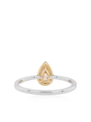 HYT JEWELRY 18kt White Gold Pear Cut Diamond Ring - Silver